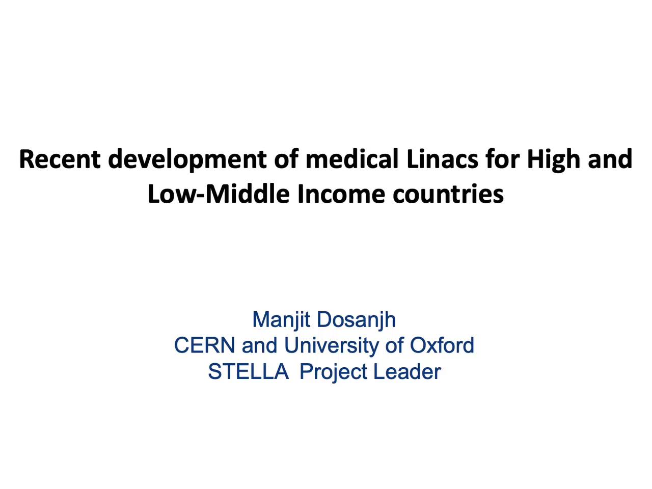 Recent Development Of Medical Linacs For High Income And Low middle recent-development-of-medical-linacs-for-high-income-and-low-middle